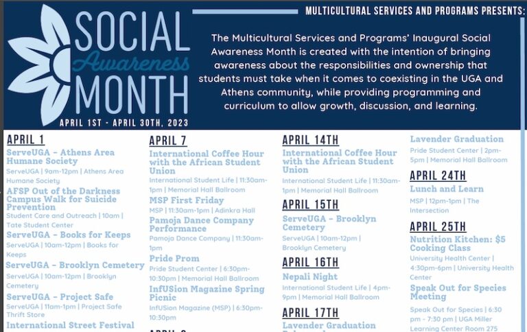 Social Awareness Month is Here - School of Social Work